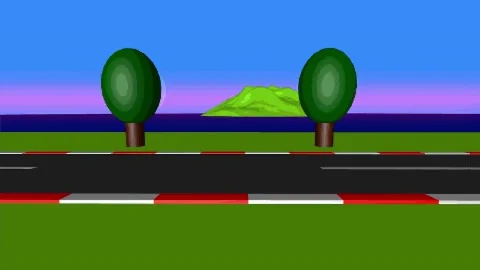 8 bit empty road background. 3d animatio... | Stock Video | Pond5