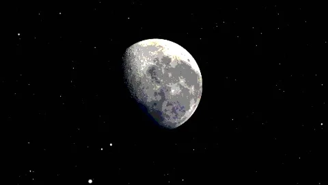 8 bit moon background. 3d animation | Stock Video | Pond5