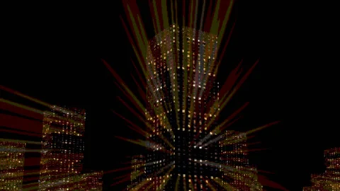 8 bit night city loop | Stock Video | Pond5