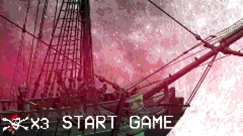 8 bit pirate ship background. 3d animati... | Stock Video | Pond5