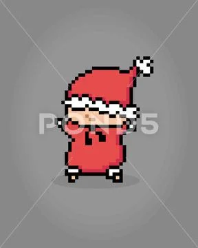 8 Bit Pixel Baby Boy. Illustration of cute baby vectors: Graphic #221889361