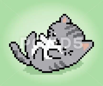 8 Bit Pixel Art Cat