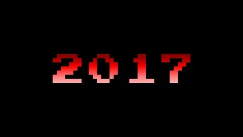 8 bit retro style animation of years | Stock Video | Pond5