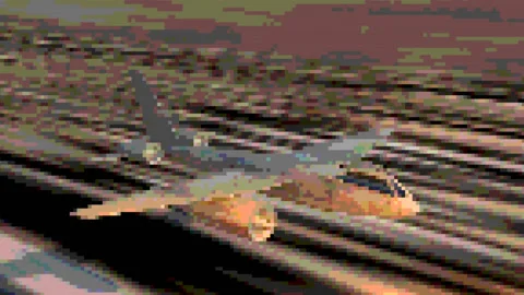 8 bit supersonic airplane loop. 3d anima... | Stock Video | Pond5