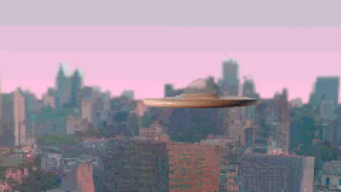 8 bit ufo animation | Stock Video | Pond5