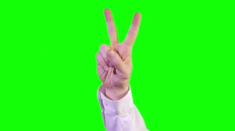 8 Various Hand Gestures Green Screen | Stock Video | Pond5