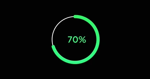 80% circle percentage diagrams modern an... | Stock Video | Pond5