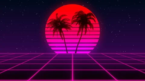 80s Retro Background in red and pink | Stock Video | Pond5