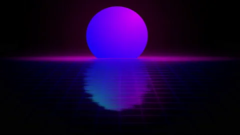 80s retro neon lights loop 3D animation ... | Stock Video | Pond5
