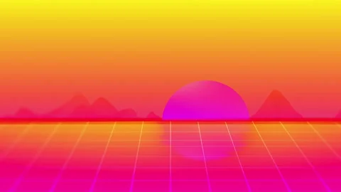 80s retro neon lights loop 3D animation ... | Stock Video | Pond5