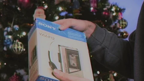 80S Style Retro Christmas Walkman Casett... | Stock Video | Pond5