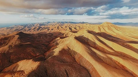 8K aerial panorama of desert landscape, ... | Stock Video | Pond5