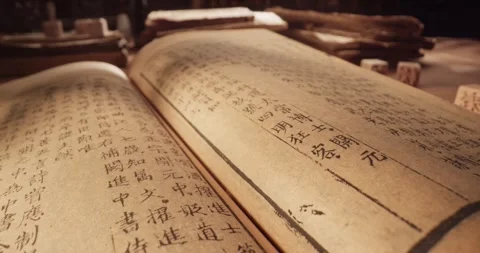 8K ancient chinese books | Stock Video | Pond5