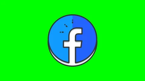 8k - Cartoon Facebook icon logo symbol, ... | Stock Video | Pond5