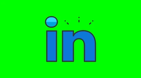 8k - Cartoon Linkedin icon logo symbol, ... | Stock Video | Pond5