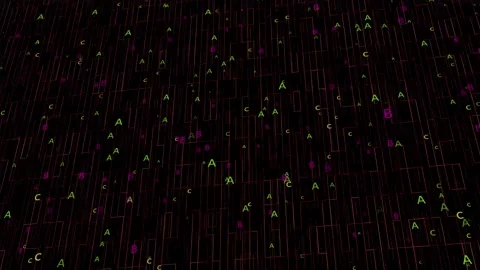 8k digital animation. Alphabet Letters M... | Stock Video | Pond5