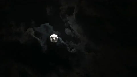 8K Full Moon Rising in Cloudless Night S... | Stock Video | Pond5