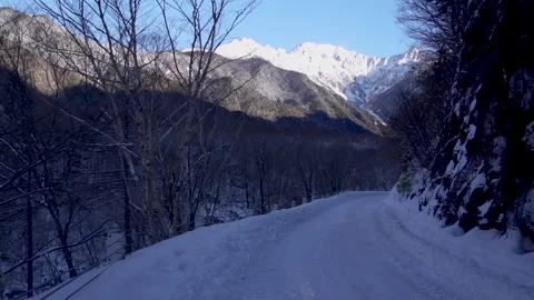 8k Japan Alps Snow Mountain View from Ka... | Stock Video | Pond5