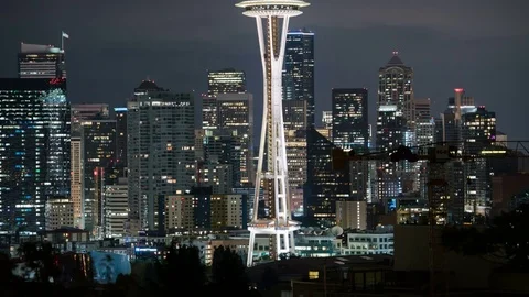 8K Seattle Downtown Skyline Time Lapse T... | Stock Video | Pond5