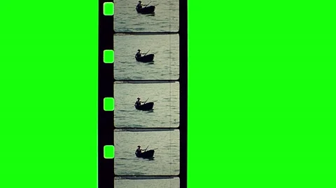 8mm movie film - green screen background | Stock Video | Pond5