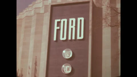 8MM - USA - Ford Rotunda building and si... | Stock Video | Pond5