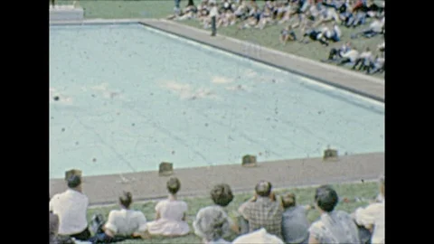 8mm vintage film of people racing in a s... | Stock Video | Pond5