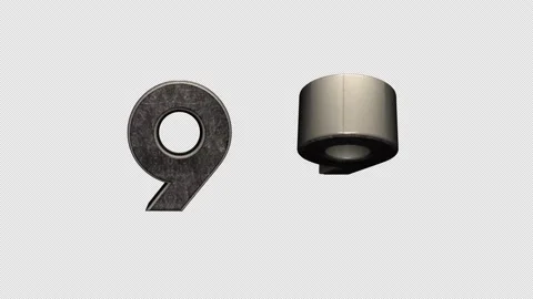 9 Numbers 3D Animation Font, 2 Version, ... | Stock Video | Pond5