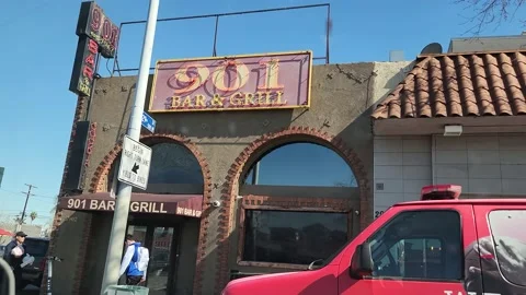 901 Bar and Grill Restaurant Building Lo... | Stock Video | Pond5