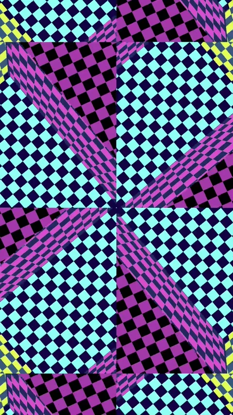 90's color check pattern loop background | Stock Video | Pond5