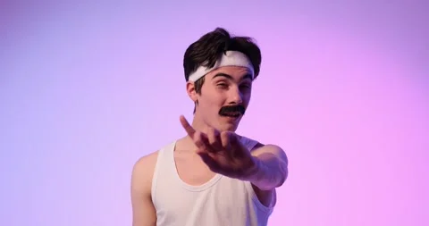 90s Man Waving Finger In Disagree Over P... | Stock Video | Pond5