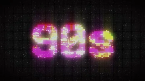 90s text with VHS glitch style | Stock Video | Pond5
