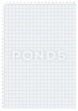 A4 size, graph paper with ruler, vector graphics Illustration #236702864