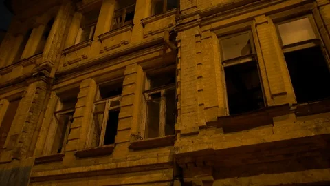 Abandoned Buildings Night Stock Footage ~ Royalty Free Stock Videos | Pond5