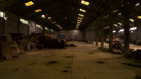 Dark Warehouse Stock Footage ~ Royalty Free Stock Videos | Pond5