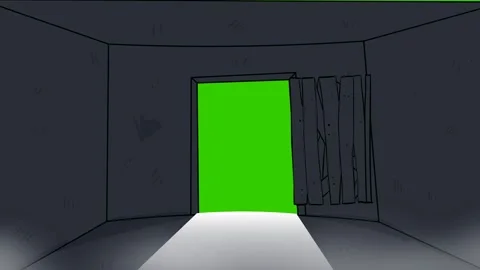 Abandoned House Gate Opening Animation | Stock Video | Pond5