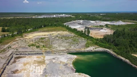 Abandoned limestone quarry in Ontario Ca... | Stock Video | Pond5