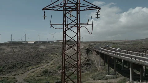 abandoned old rusty high voltage power s... | Stock Video | Pond5