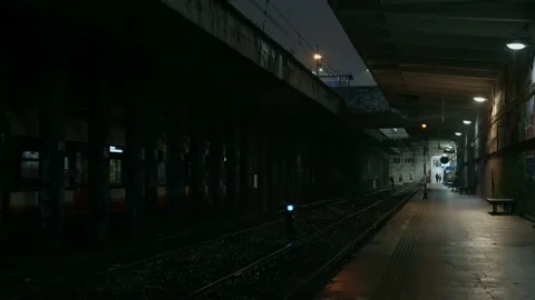 Abandoned railway / subway platform. Got... | Stock Video | Pond5