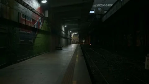 Abandoned railway / subway platform. Got... | Stock Video | Pond5