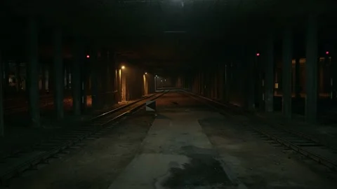 Abandoned railway / subway platform. Got... | Stock Video | Pond5