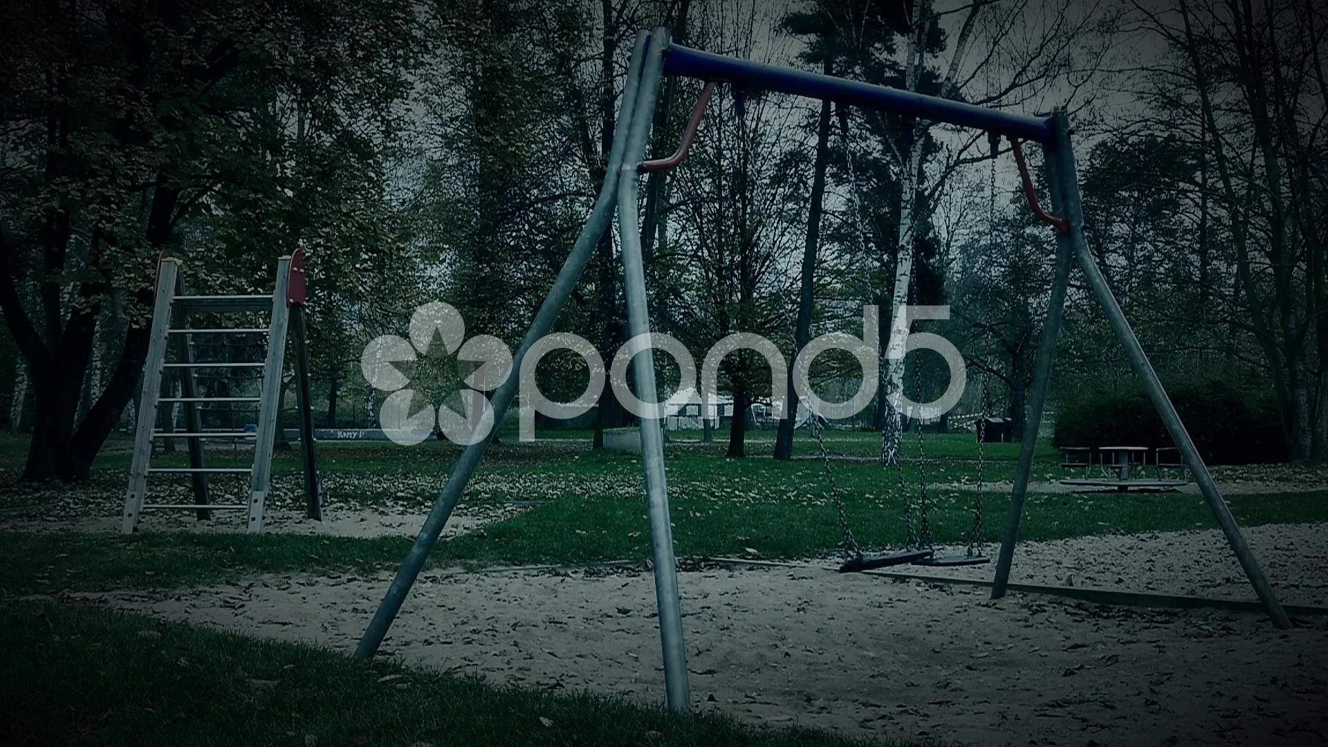 Abandoned Playground At Night
