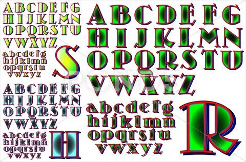 ABC Alphabet lettering design Stock Illustration ~ #54505752