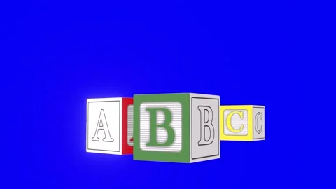 ABC Building Blocks Blue Screen Animatio... | Stock Video | Pond5