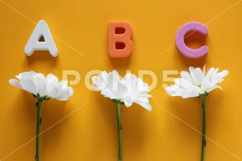 Photograph: ABC - The first letters of the English alphabet and three ...
