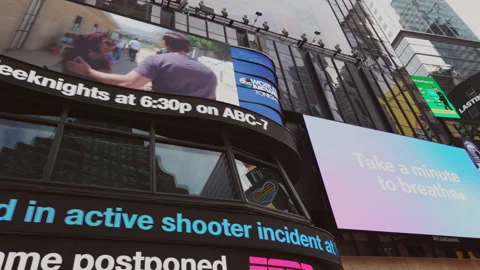 ABC News studios in downtown Times Squar... | Stock Video | Pond5