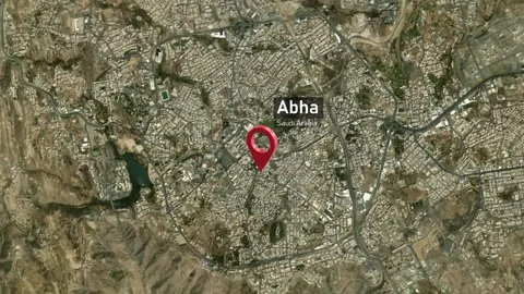 Abha City Map Zoom (Saudi Arabia) from S... | Stock Video | Pond5