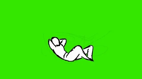 Abs Exercise - hand drawn - animation - ... | Stock Video | Pond5