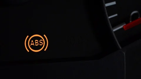 ABS warning light in car dashboard | Stock Video | Pond5