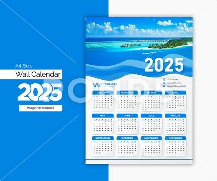 Abstract 2025 Calendar Design, Planner Template, A4 Size monthly ...