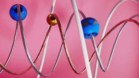Abstract 3d animation of atoms moving al... | Stock Video | Pond5